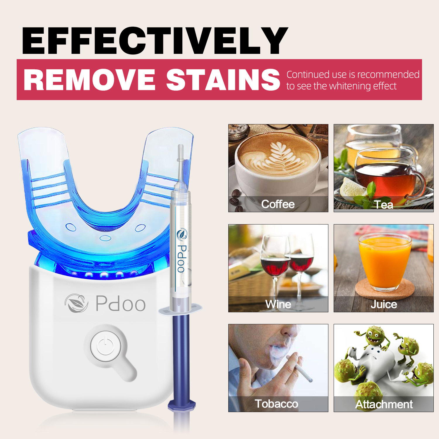 Pdoo Teeth Whitening Kit with LED Light for Sensitive Teeth – pdoo.us